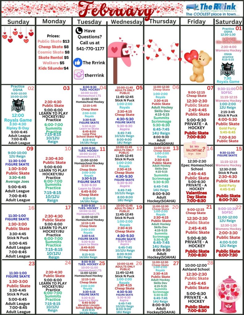 The RRRink | Ice Skating & Hockey Rink in Medford Oregon