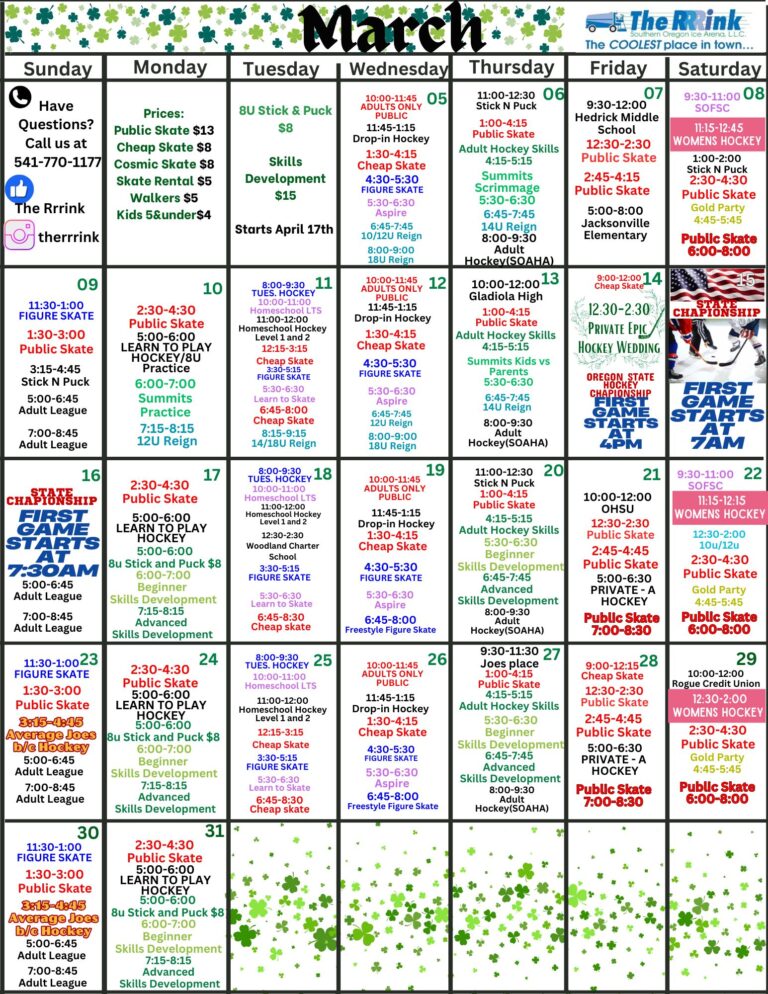 The RRRink | Ice Skating & Hockey Rink in Medford Oregon